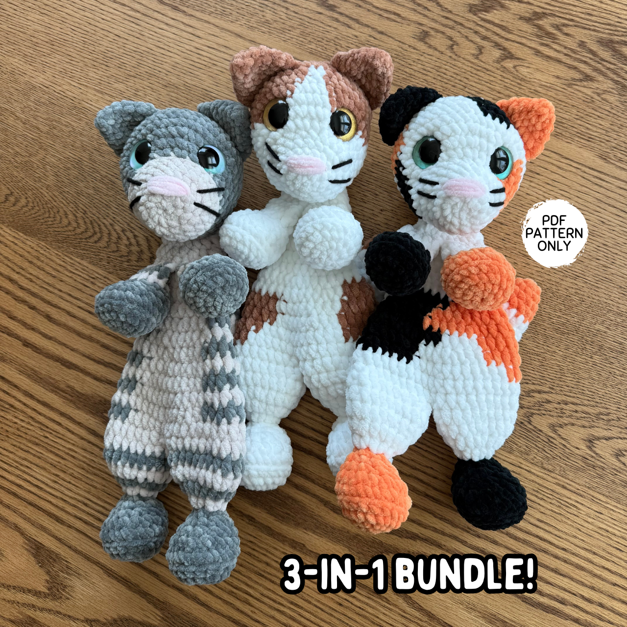 3-in-1 Cat Snuggler Pattern – CrochetByGenna