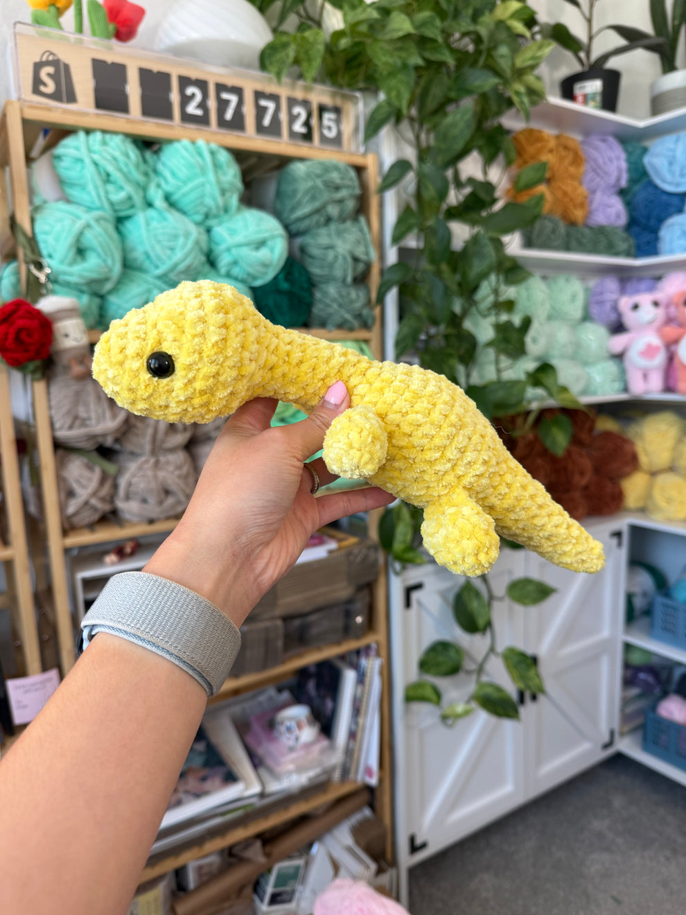 Mini Yellow Brontosaurus Plushie – CrochetByGenna