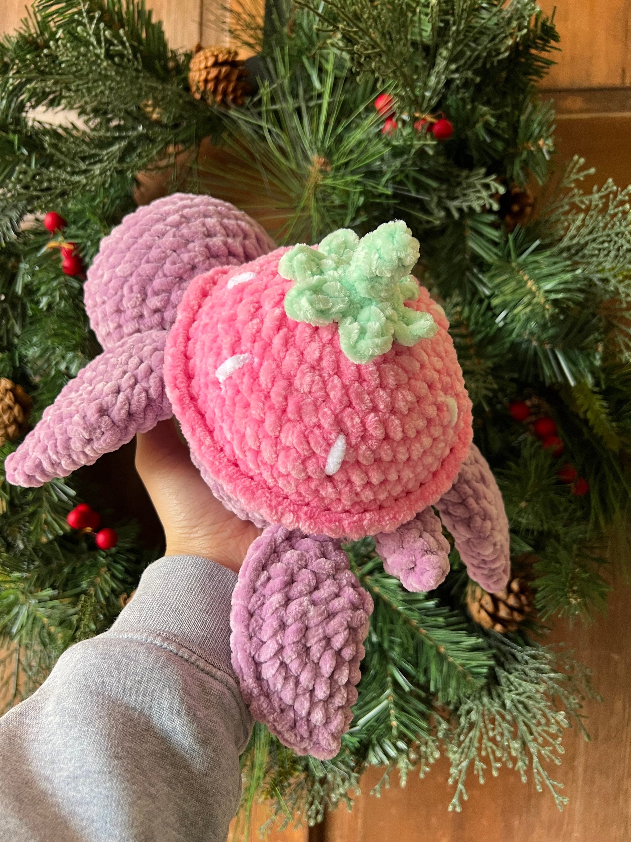 Strawberry Turtle Crochet Pattern – CrochetByGenna